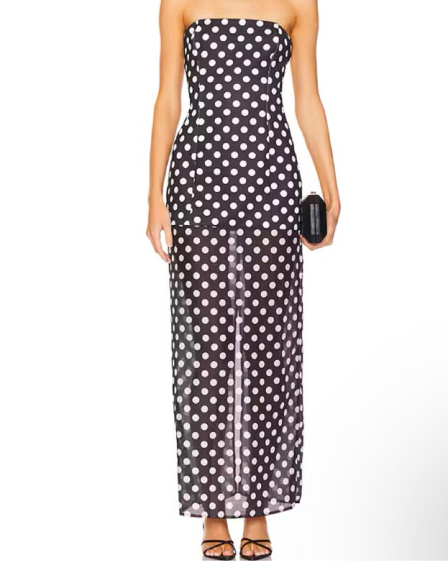 SYNDYS Black and White Polka Dot Dress – Quad Marketplace